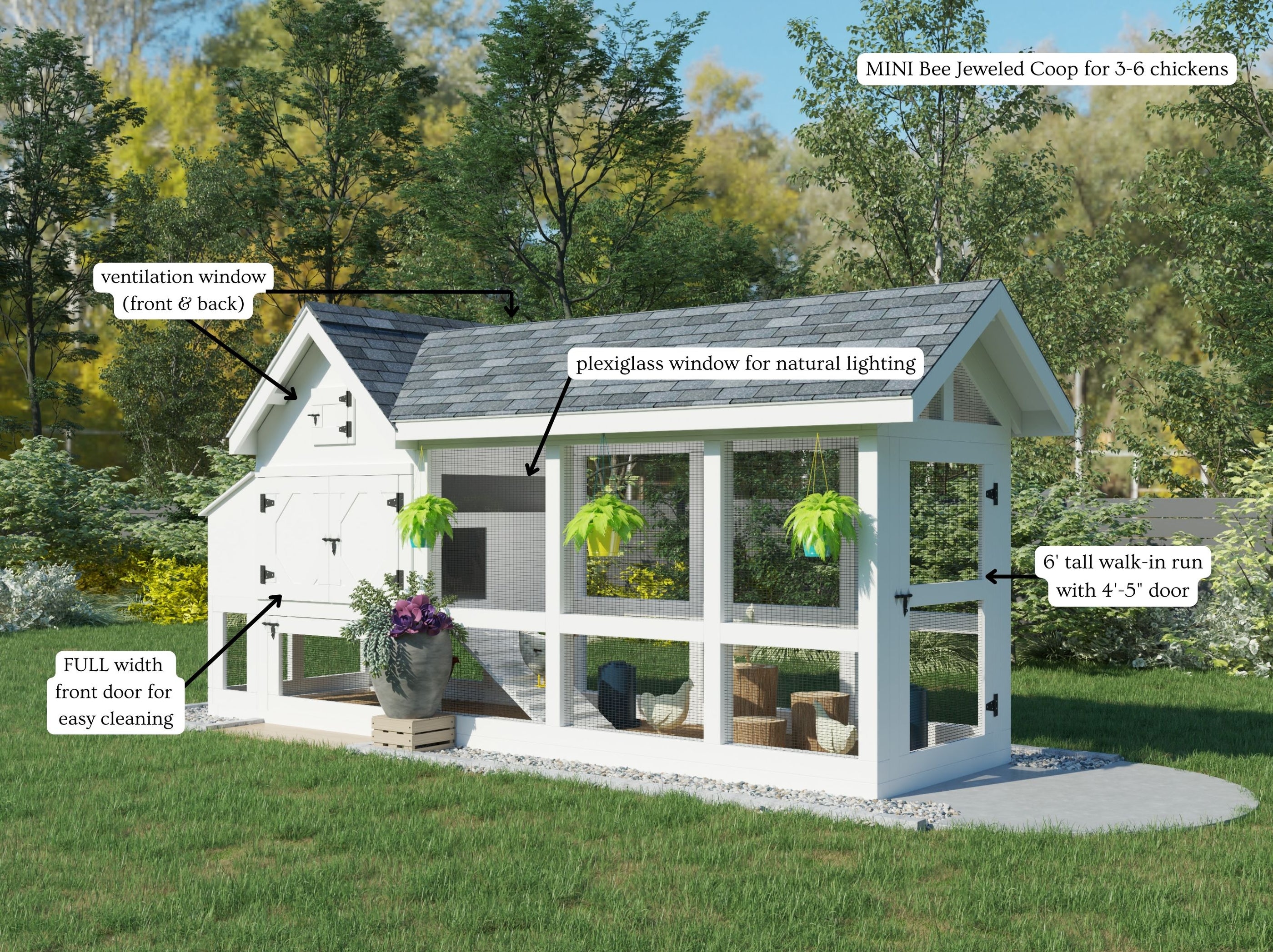 MINI Bee Jeweled Coop | Chicken Coop Building Plans | 3-6 Chickens