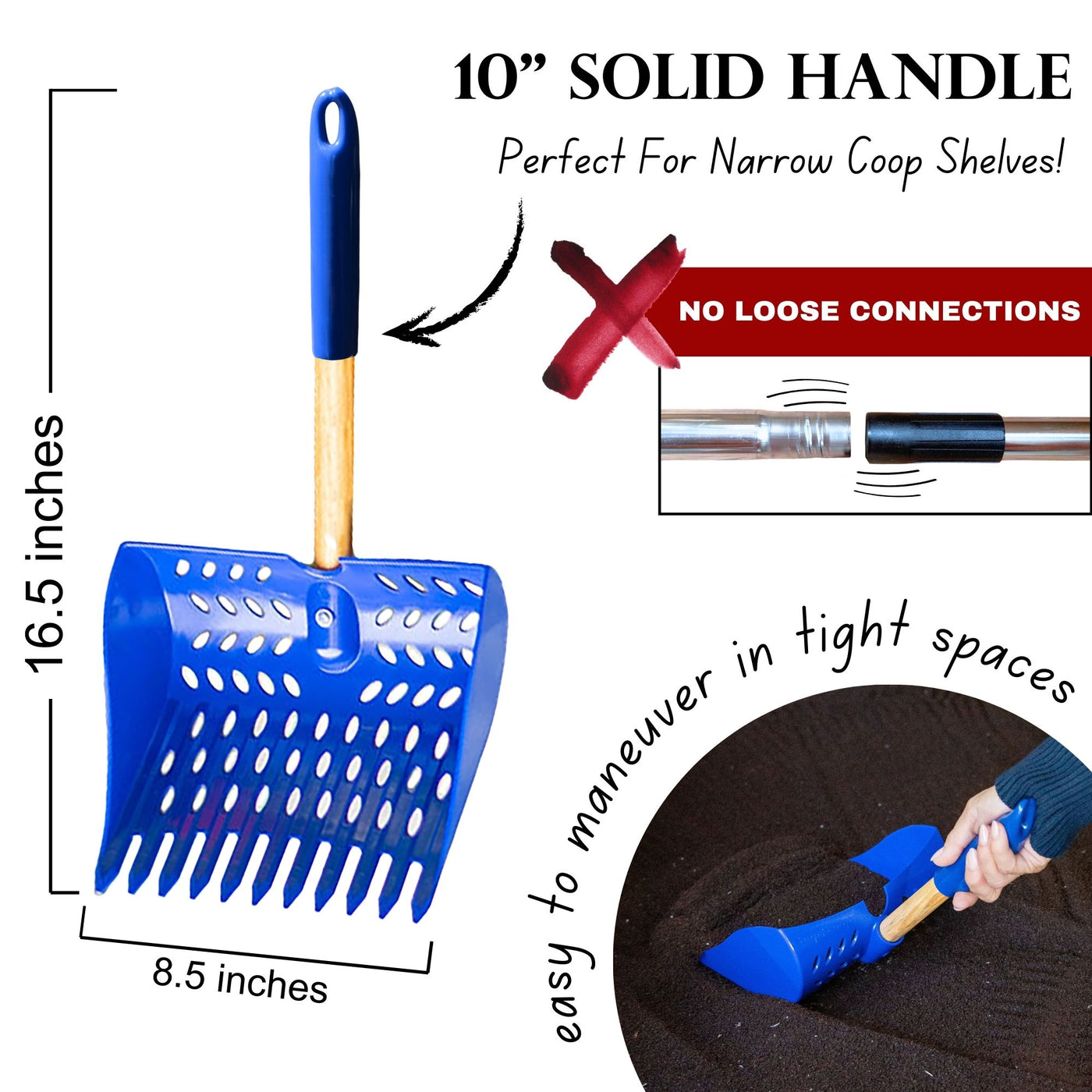 The Coop Scoop® | 2-in-1 Chicken Poop Scoop & Rake | Sand Sifting ...